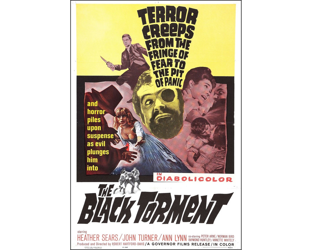 The Black Torment Movie Poster 1964 Horror One Sheet Artwork Digital ...