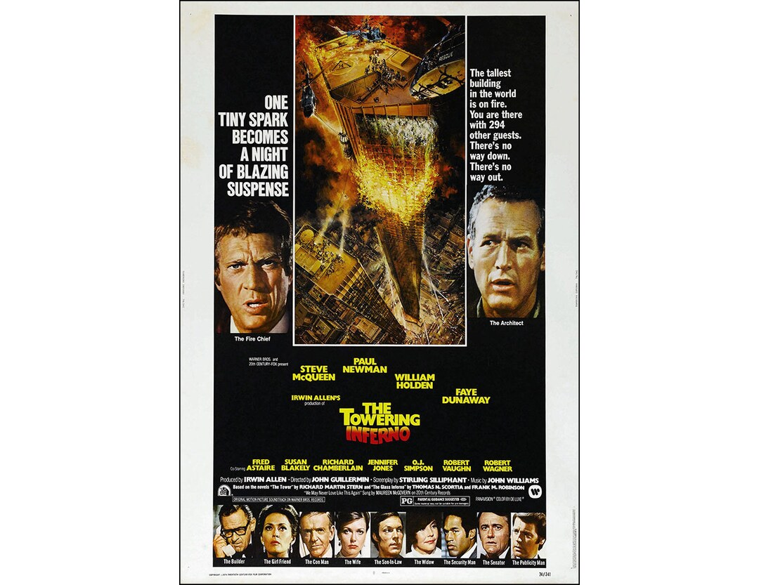 The Towering Inferno Movie Poster - 1974 - Action Adv - - Action - One ...