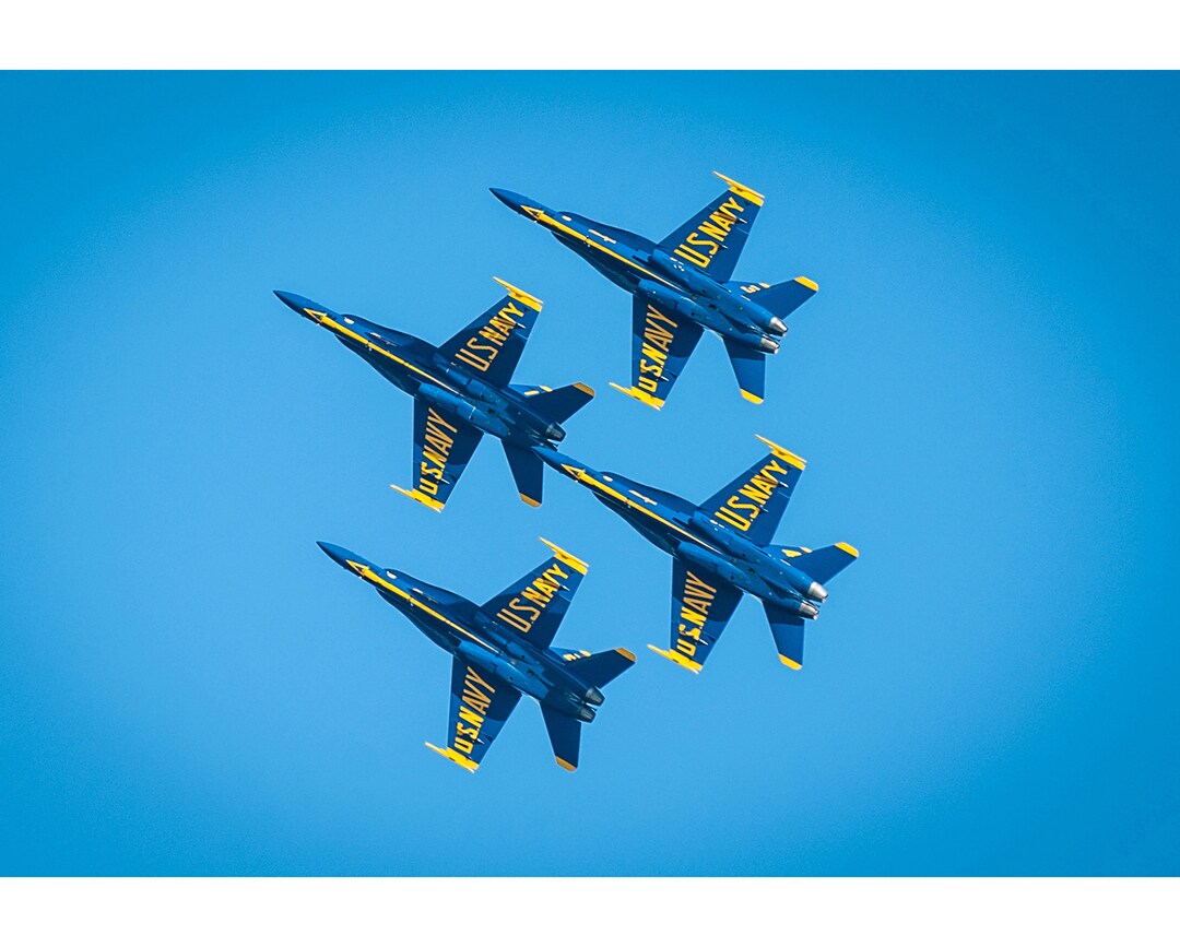 Blue Angels F-18 Formation - Military Airplane Photo - Digital Download ...