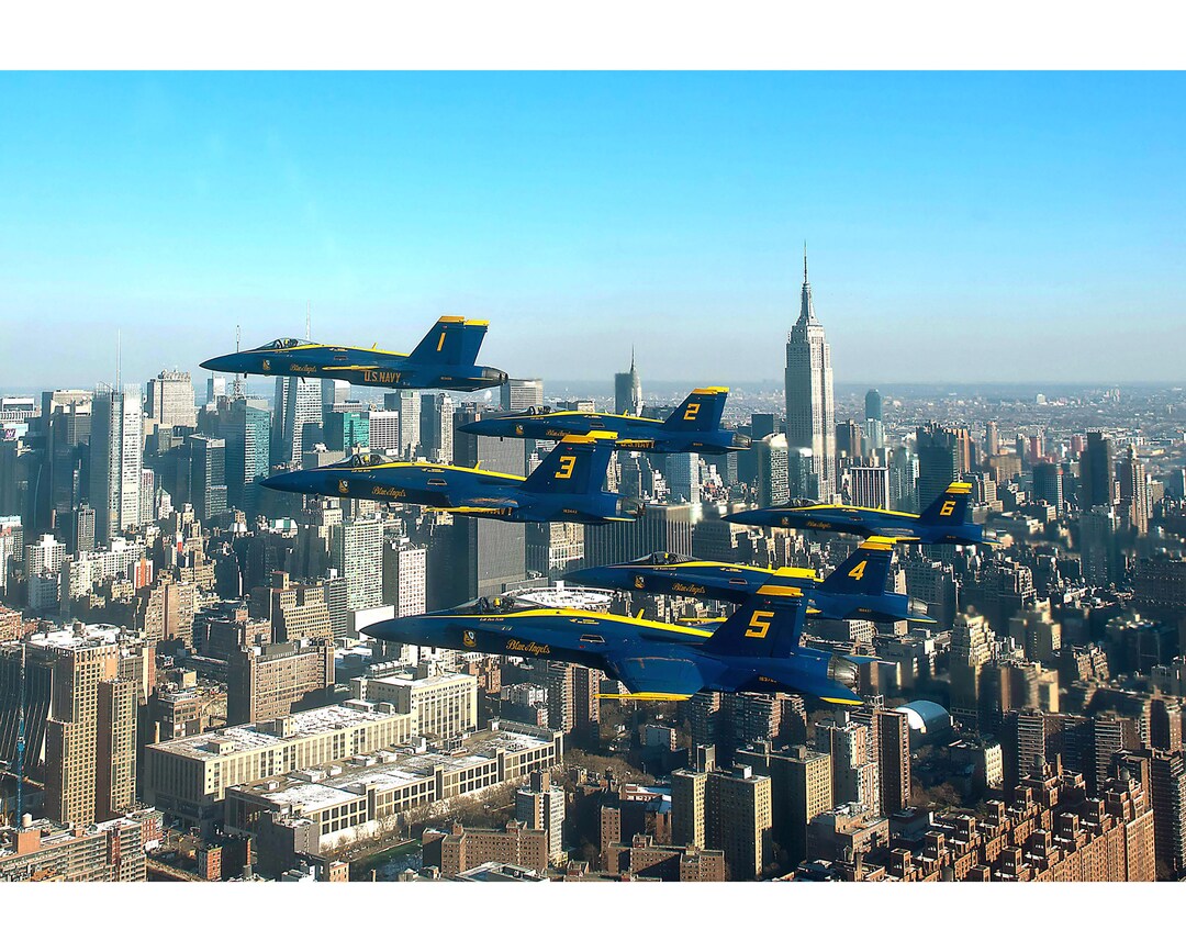 Blue Angels Over New York City - Military Jet Photo Digital Download - Etsy