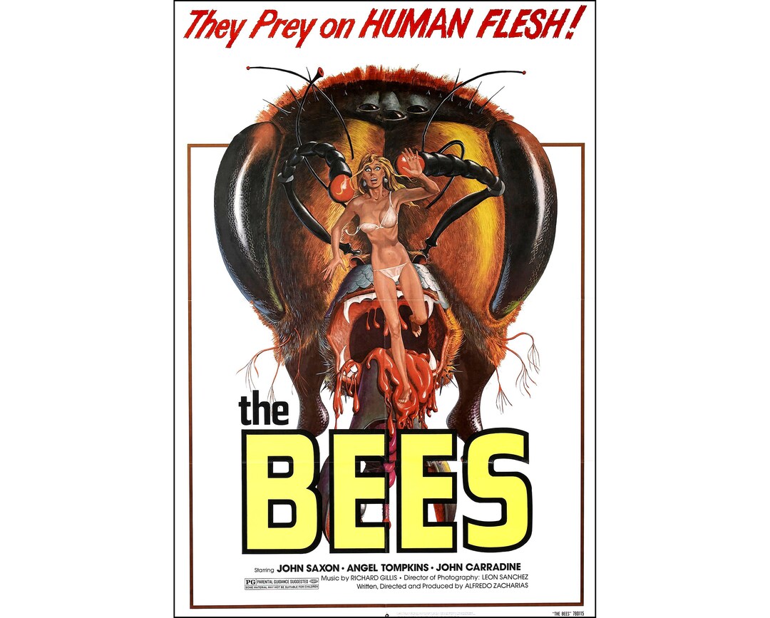 The Bees Movie Poster 1978 Horror Sci-fi One Sheet Artwork Digital ...