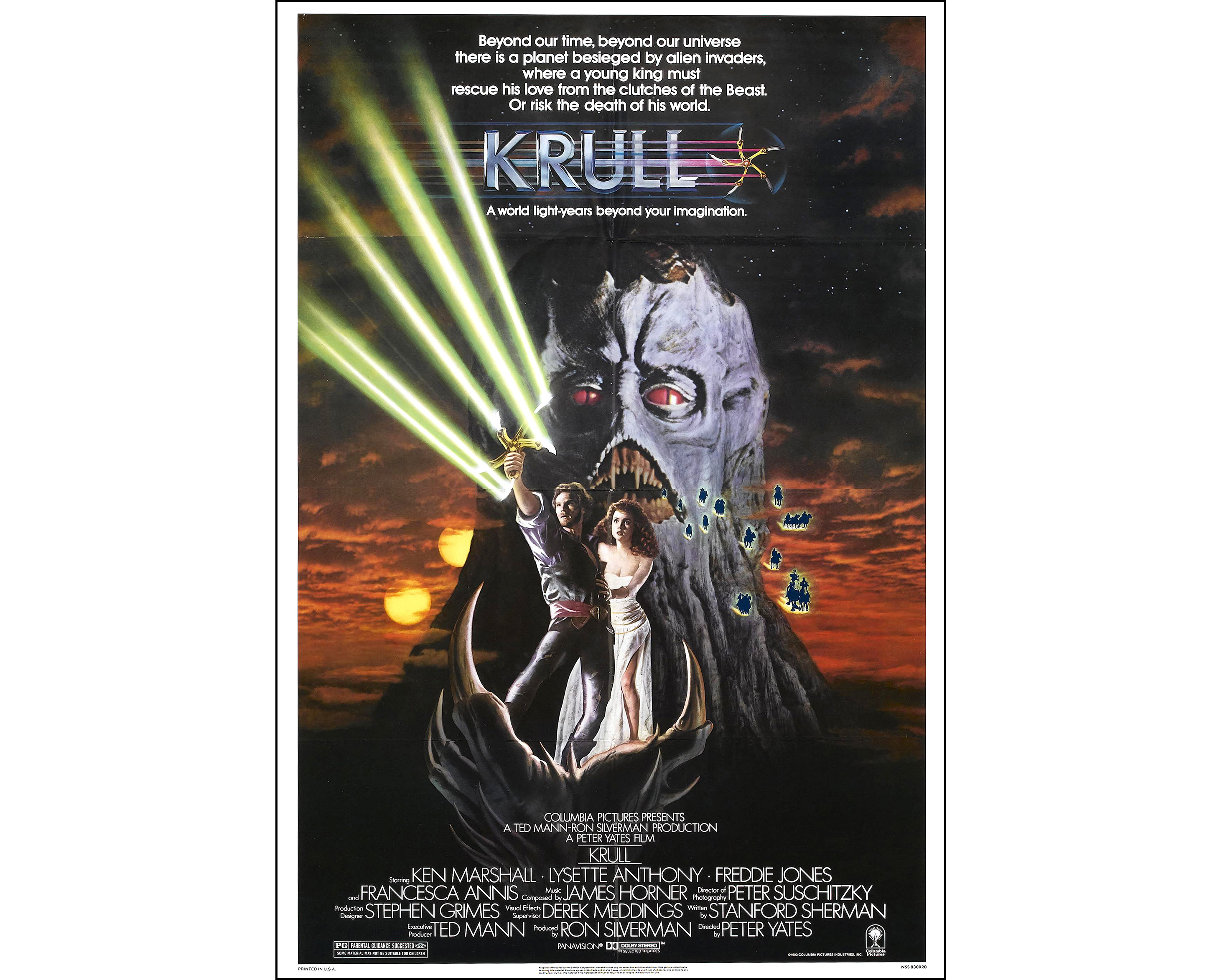 Krull Movie Poster Print 1983 Science Fiction One Sheet Artwork Digital ...