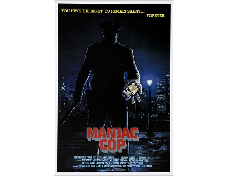 Maniac Cop Movie Poster 1988 Action Adventure Action One Sheet Artwork ...