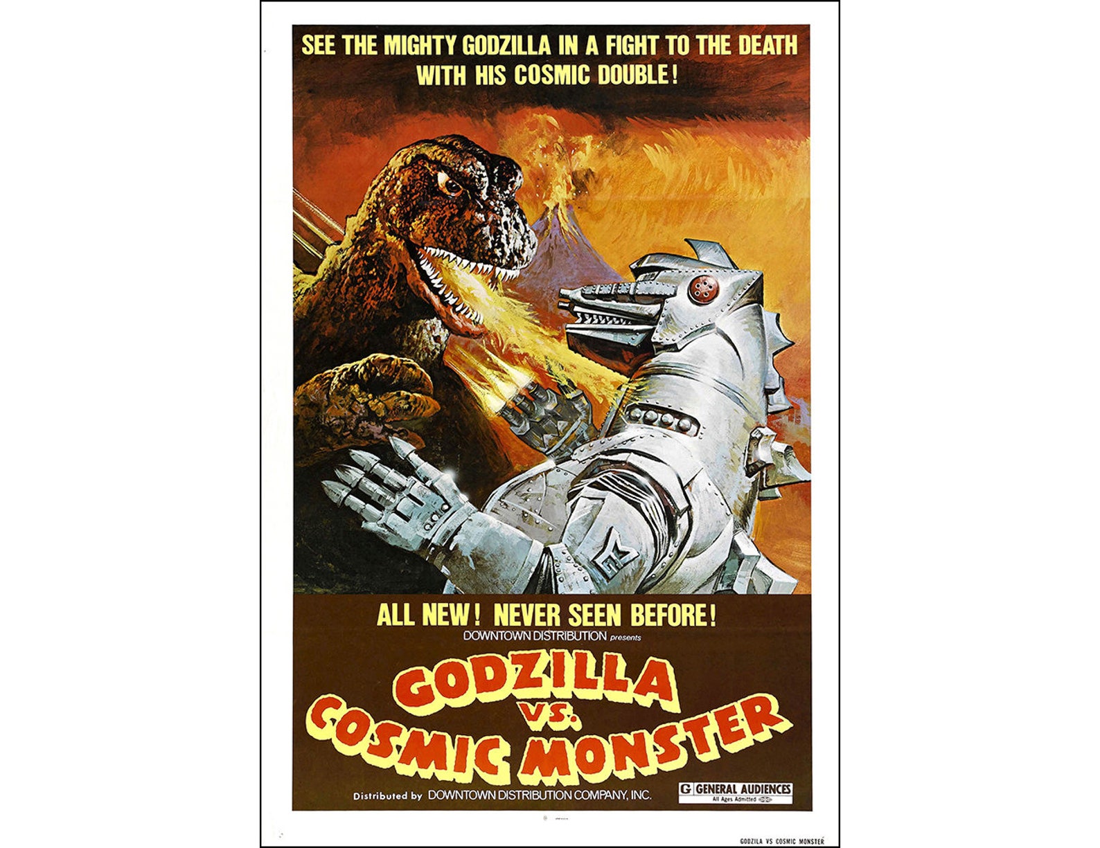Godzilla Vs. the Cosmic Monster Movie Poster Print - 1974 Sci-fi One ...