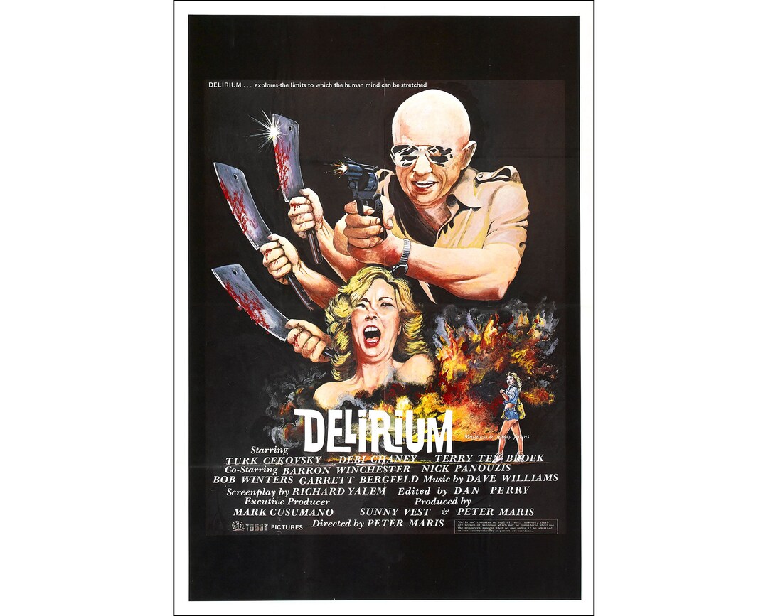 Delirium Movie Poster 1979 Horror One Sheet Artwork Digital Download - Etsy