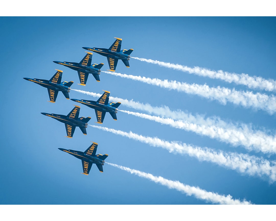 Blue Angels F-18 Formation - 5 Sizes Included - Military Jet Photo ...