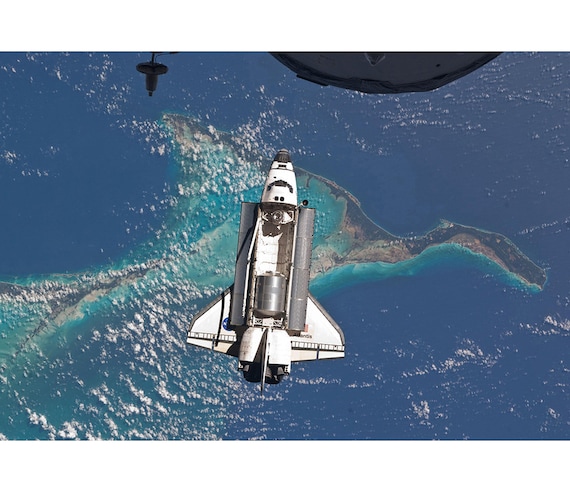 Space Shuttle in Orbit With Bay Doors Open Space Photo Print | Etsy