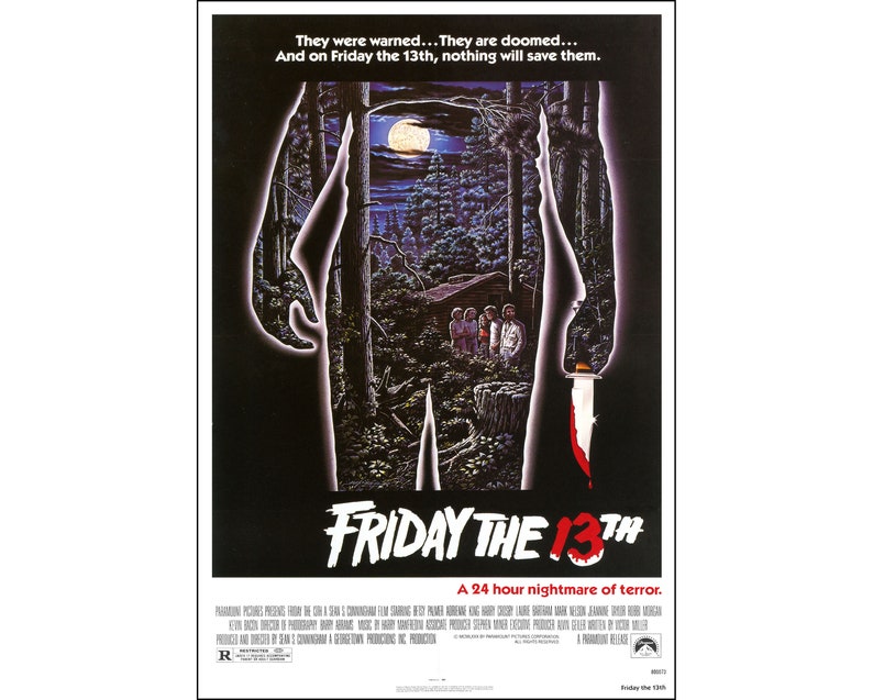 Friday the 13th Movie Poster - 1980 - Horror - One Sheet Artwork ...