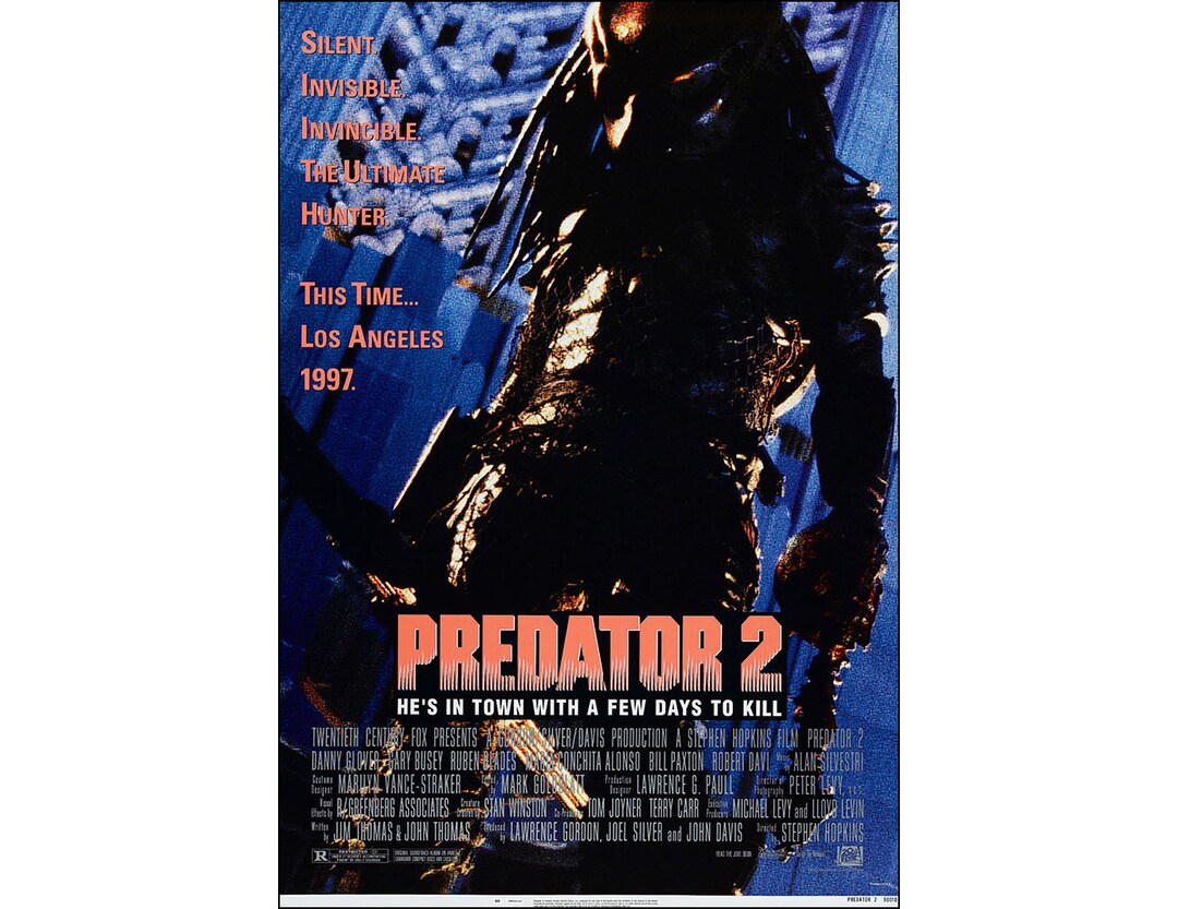 Predator 2 Movie Poster - 1990 - Action - One Sheet Artwork - Etsy