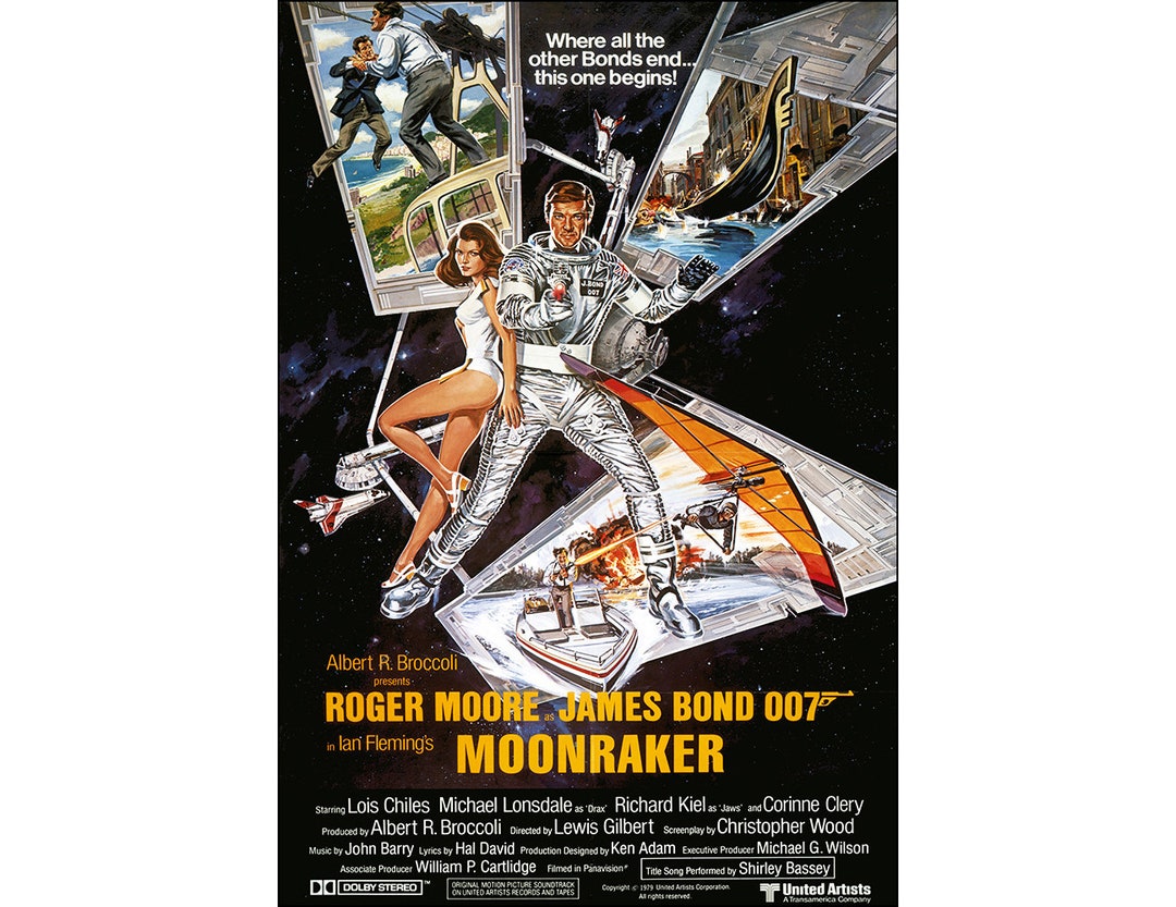 Moonraker Movie Poster - 1979 - James - Action - One Sheet Artwork - Etsy