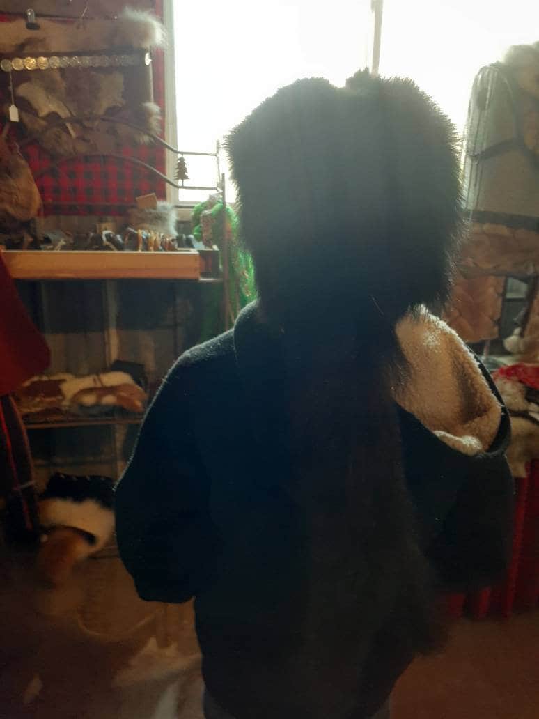 Skunk Cap Trappers Cap Skunk Fur Davy Crockett Hat Daniel Boone Style ...