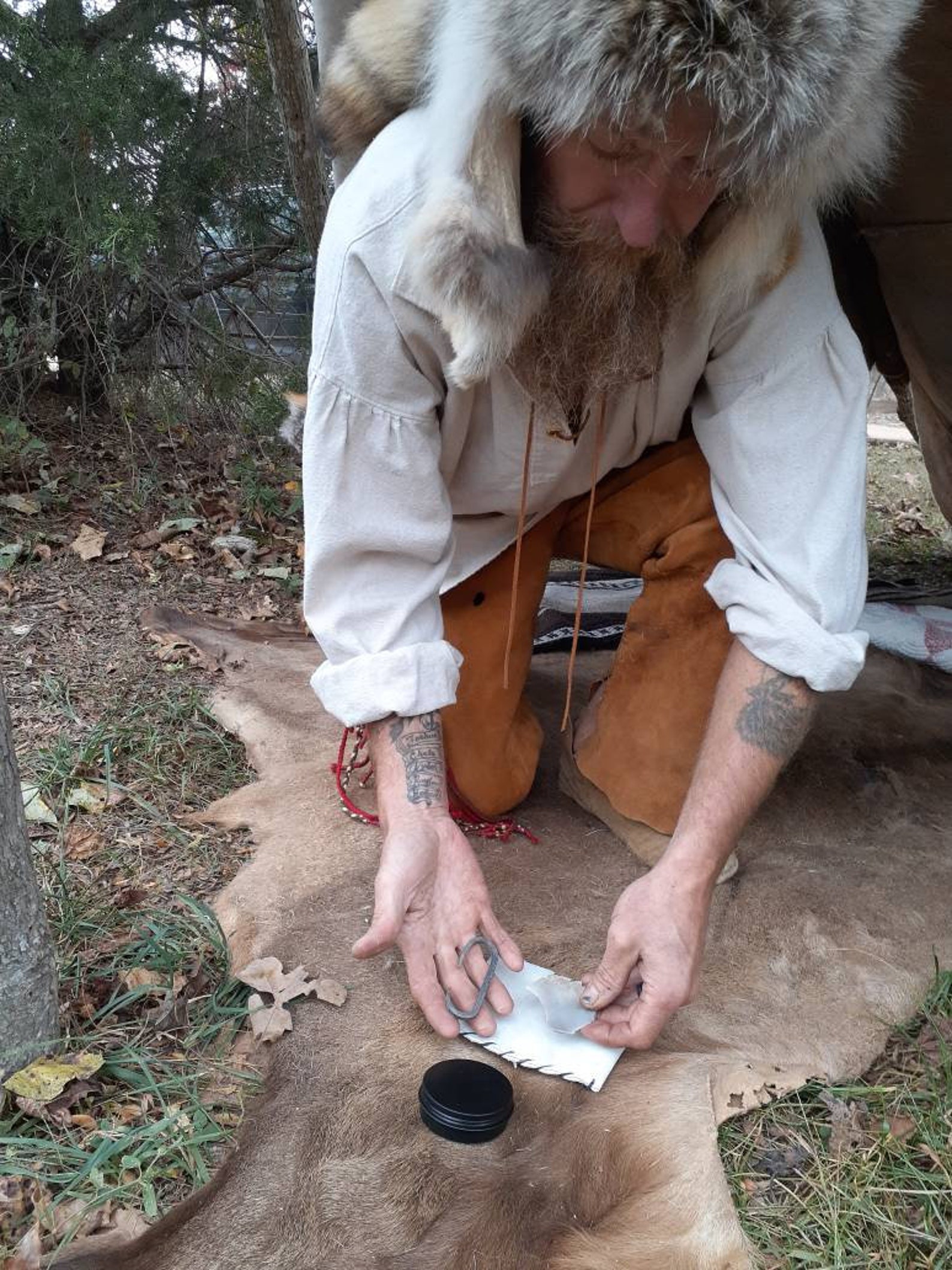 Flint N Steel Fire Starting Kit Primitive Skills Campfire Kit Mountain ...