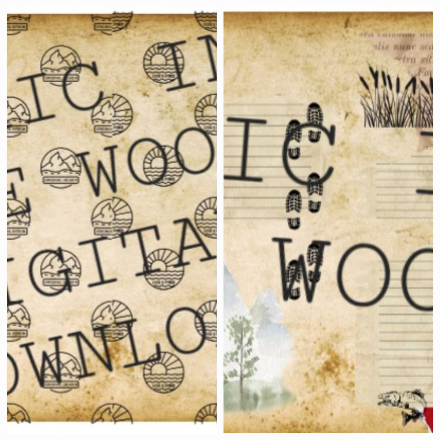 Masculine Paper Digital Printable Mountain Men Masculine Junk Journal ...