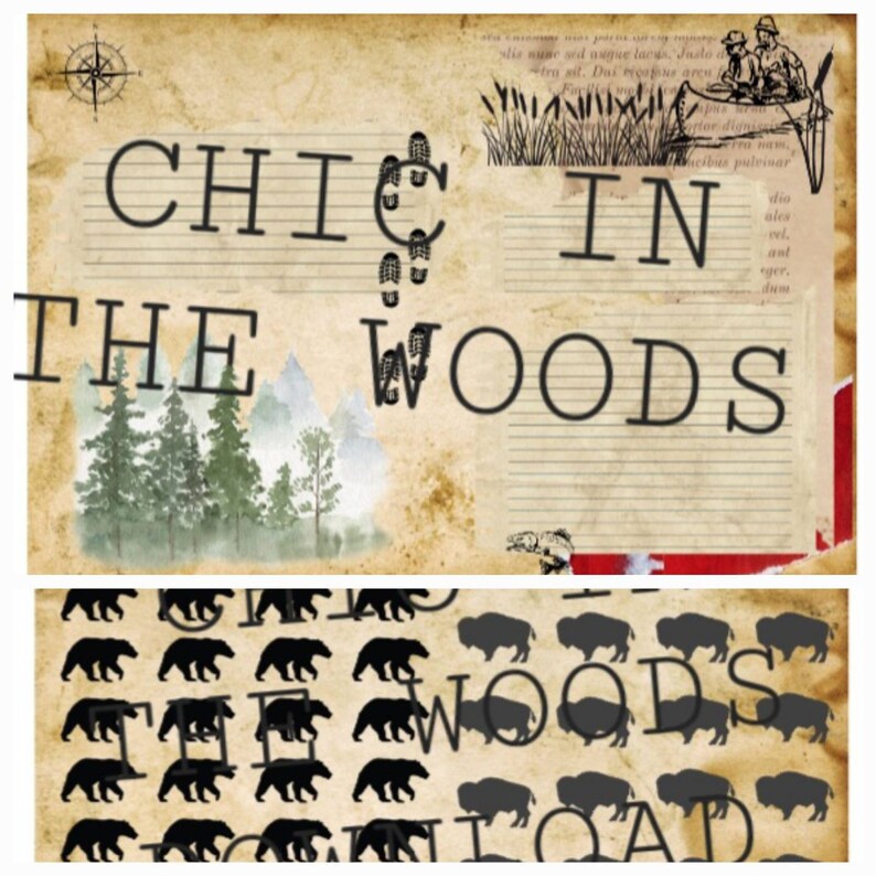 Masculine Paper Digital Printable Mountain Men Masculine Junk Journal ...