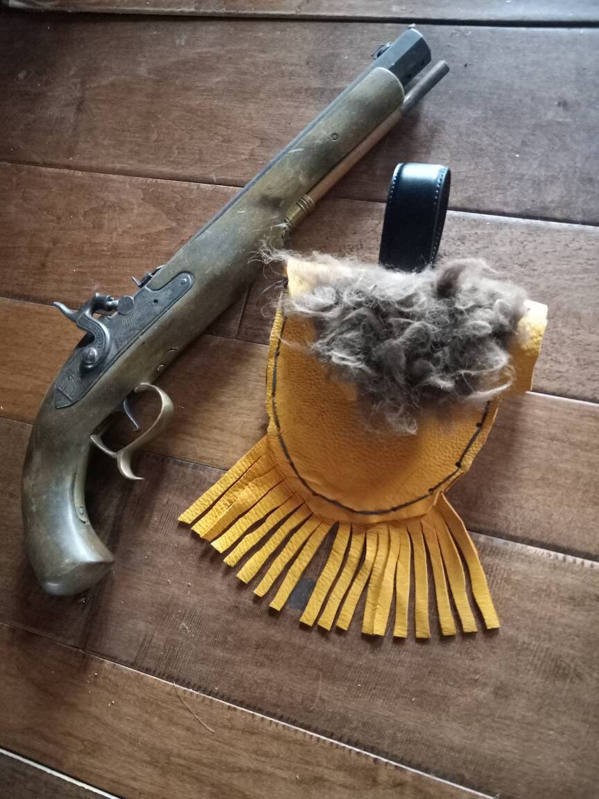 Gun Scabbard Bullet Bag Black Powder Rendezvous Long Hunters Bullet Bag ...