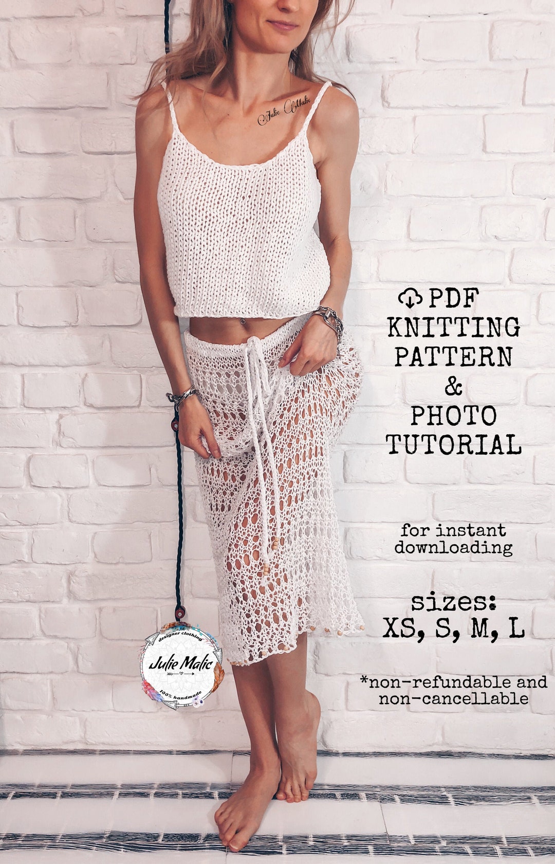 See Through Skirt PDF Easy KNITTING PATTERN Transparent Skirt Knit ...