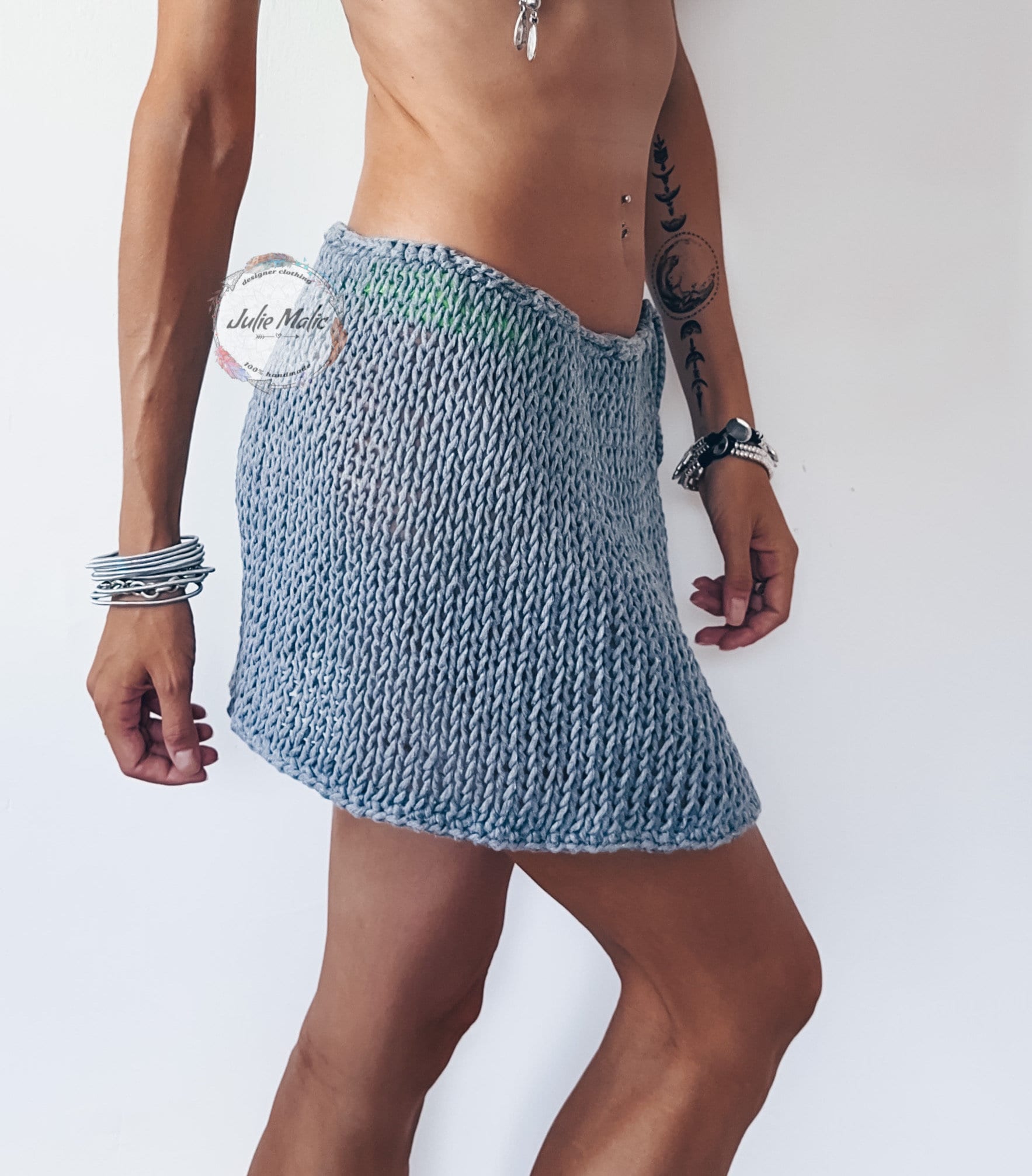 Beach Hand Knitted Wrap Skirt Mesh Mini Skirt Sheer Tropical Swimwear ...