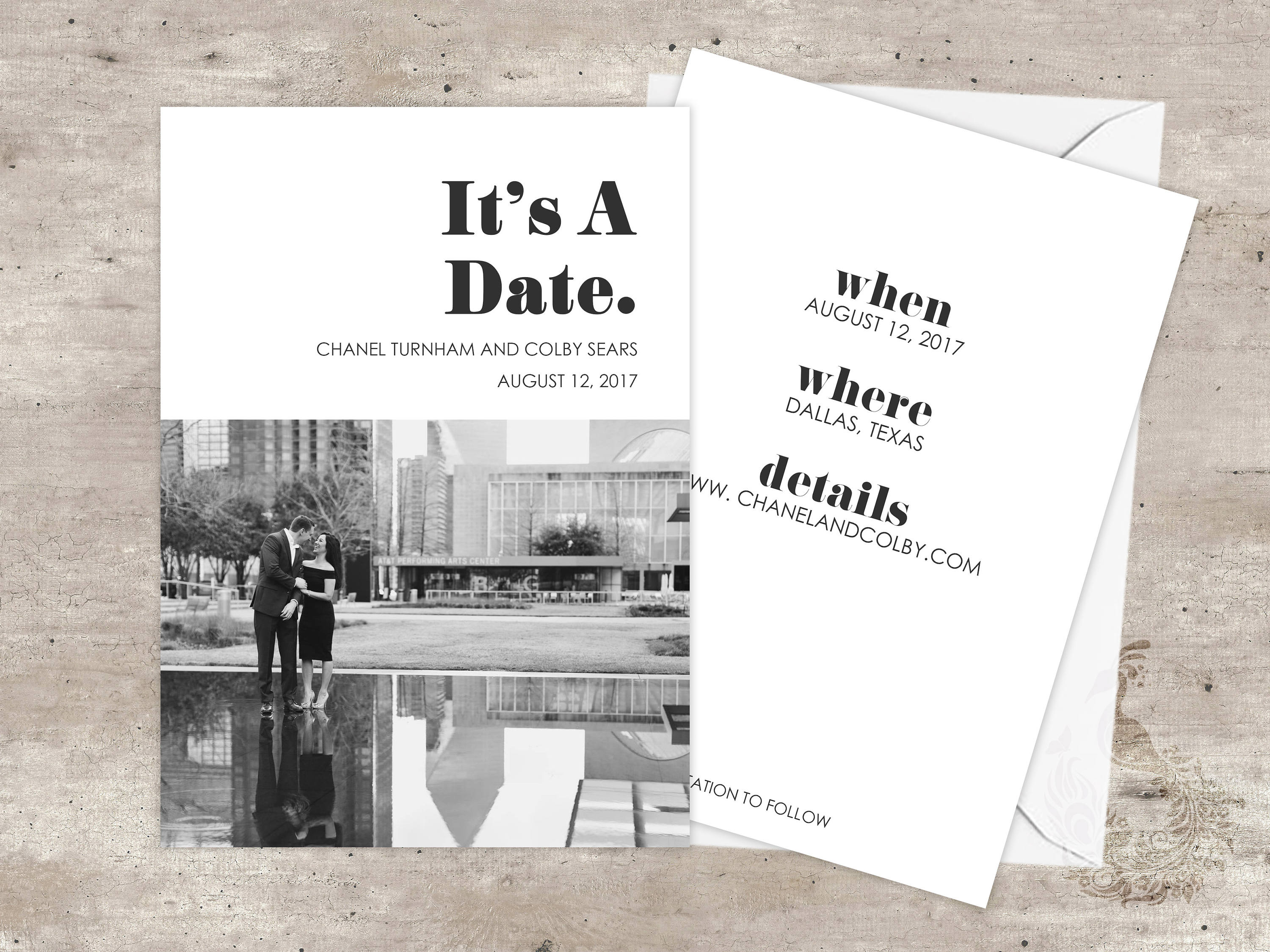 SAVE THE DATE: It's A Date - Printable or Printed | Opt Envelopes - Etsy