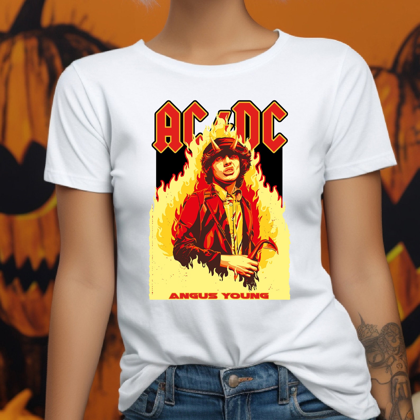 ANGUS YOUNG Rock Bands Designs Png |classic Rock Band Design | Rock ...