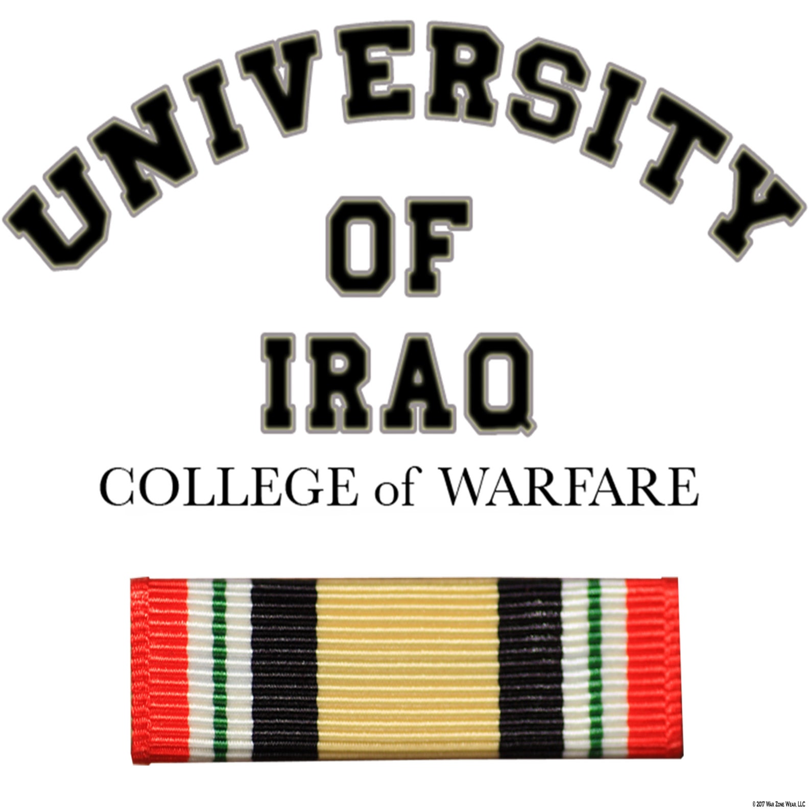 University of Iraq, College of Warfare T-shirt, With Iraq Service ...