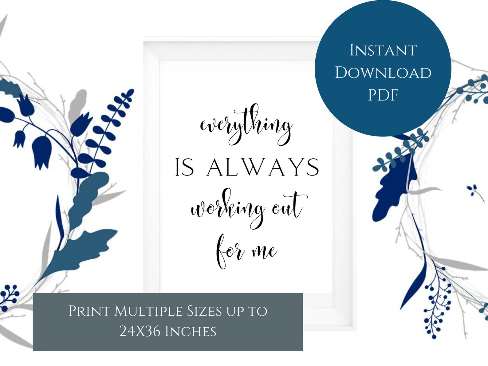 Law of Attraction Wall Art | Everything is Always Working Out for Me ...