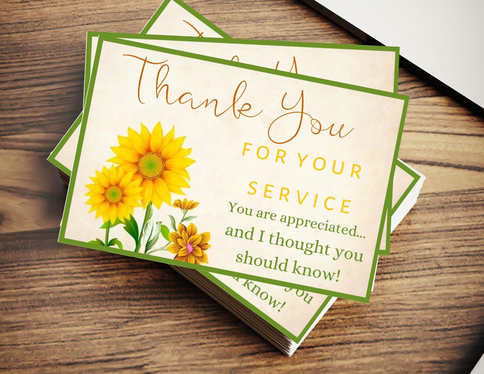 Printable Pocket Notes, Digital Thank You Notes, Mini Thank You Notes ...
