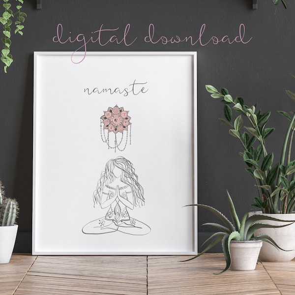 Namaste Poster - Etsy