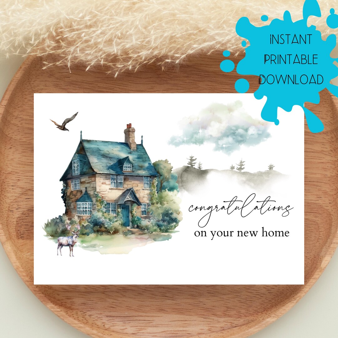 Congratulations on Your New Home Card, DIGITAL DOWNLOAD Congratulations ...