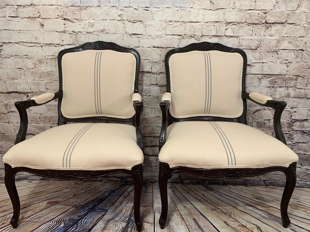 Pair of French Arm Chairs - Etsy