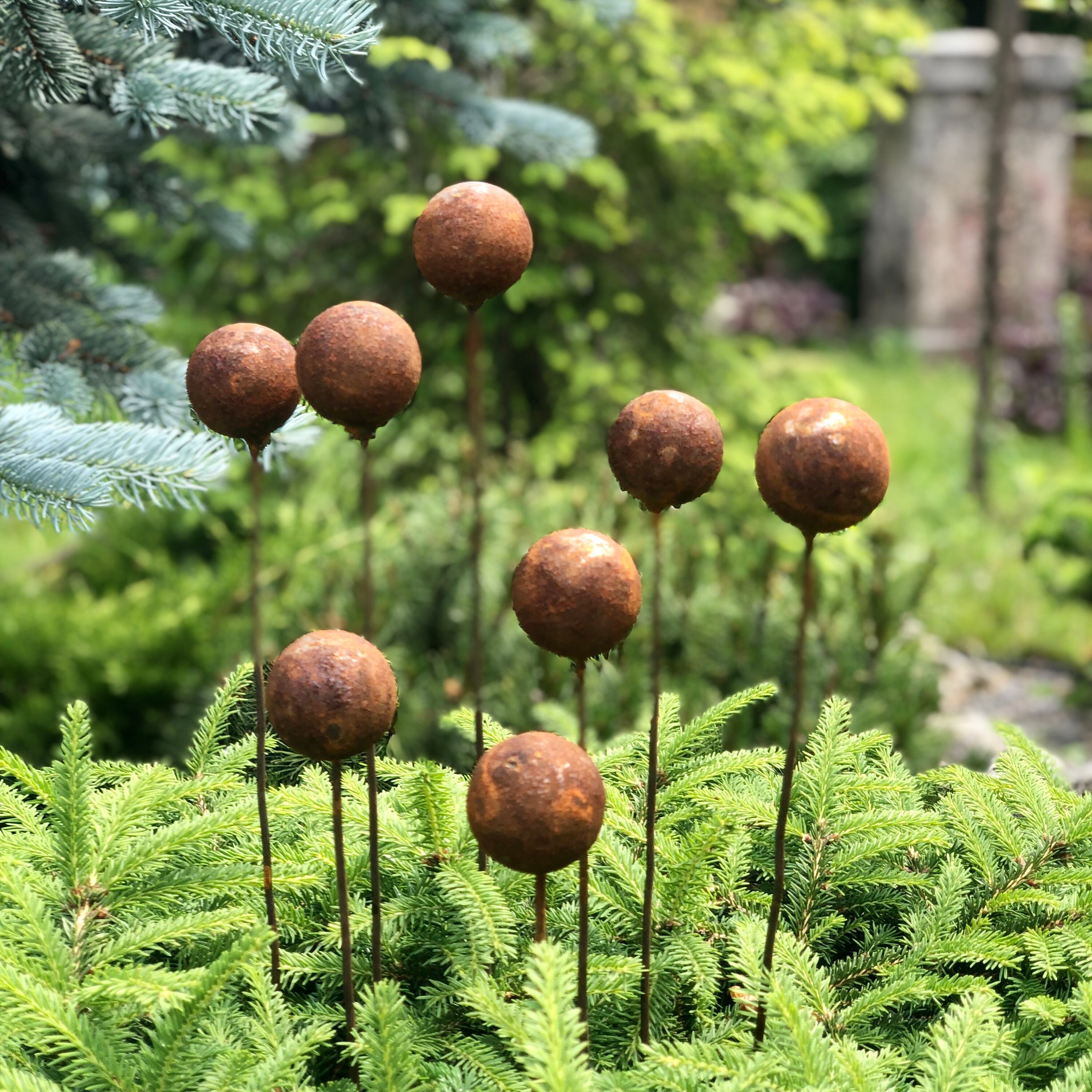 Rusty Flowers Set of 8 Flowers Garden Decor Metal Garden - Etsy