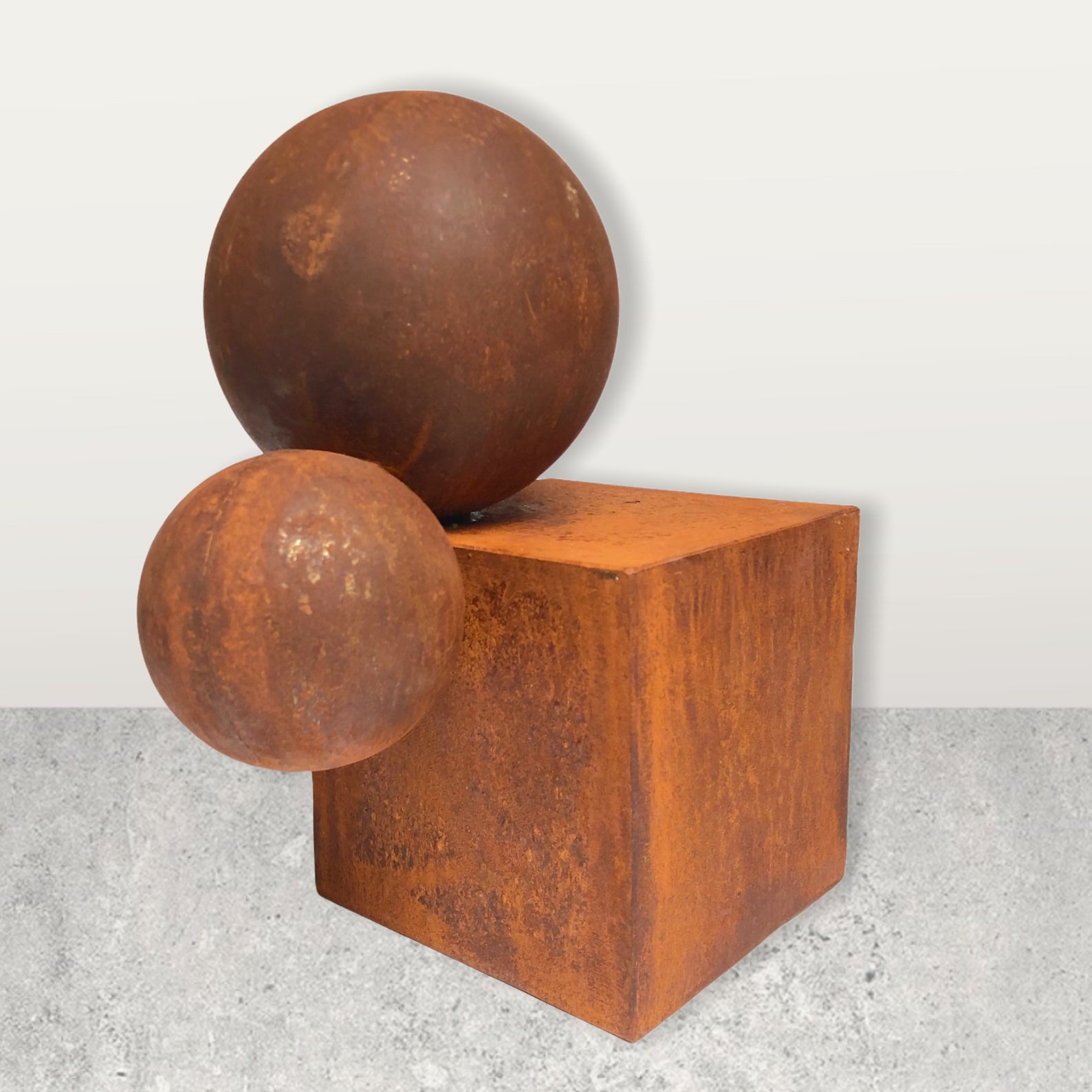 Minimalistic Rusty Sculpture, Modern Metal Home Decor, Rustic Metal Art ...