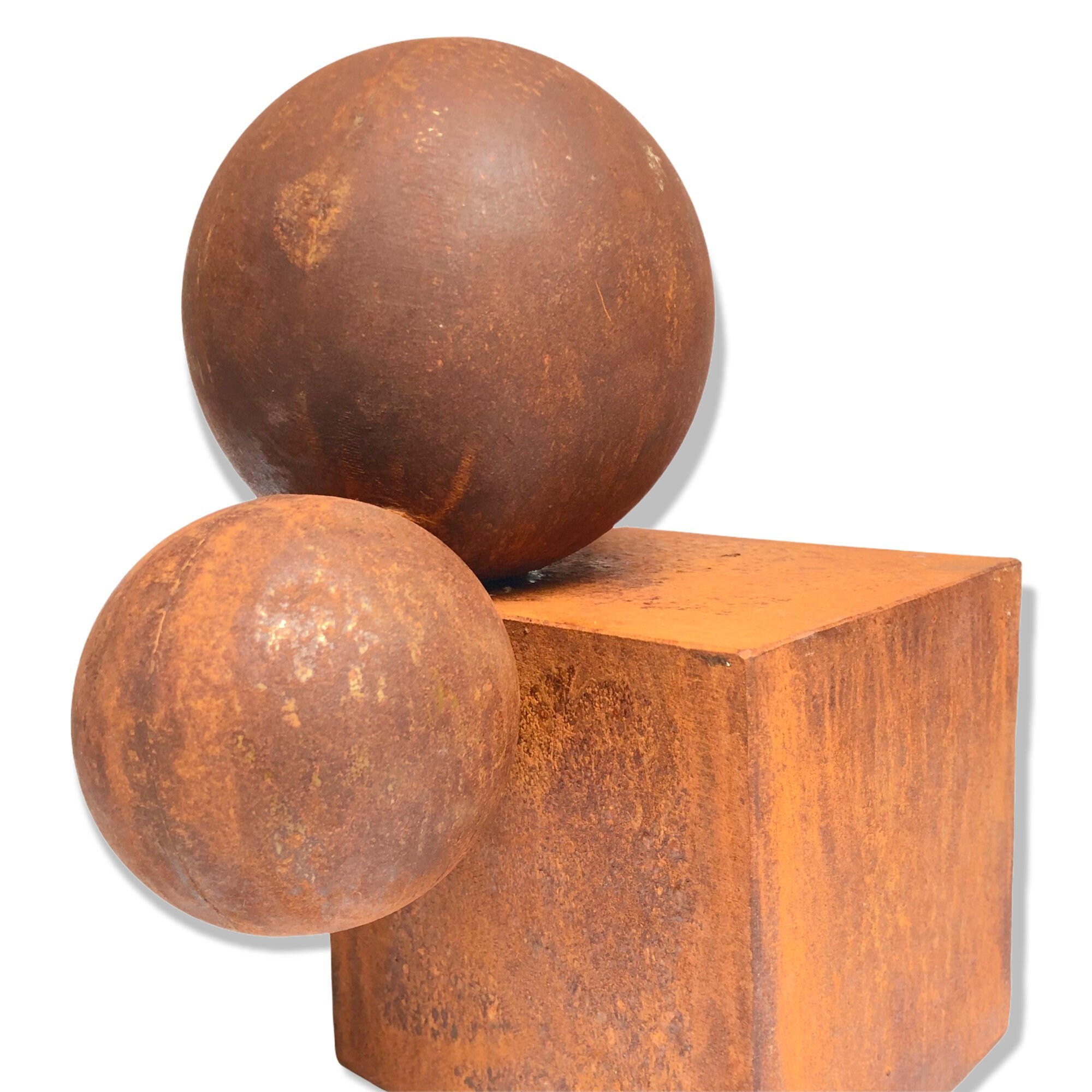 Minimalistic Rusty Sculpture, Modern Metal Home Decor, Rustic Metal Art ...