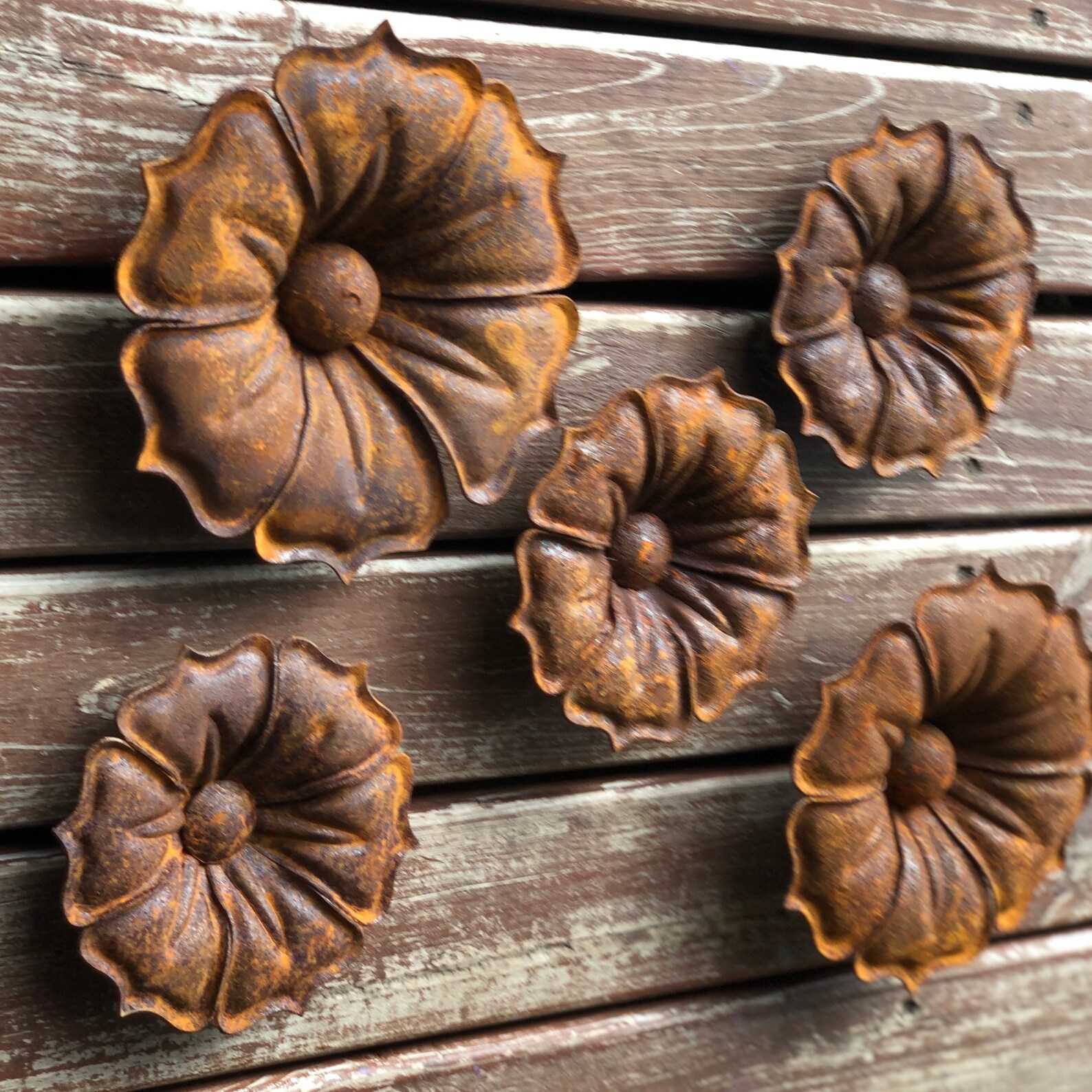 Boho Wall Art Rusty Metal Wall Decor Rusty Metal Flower - Etsy