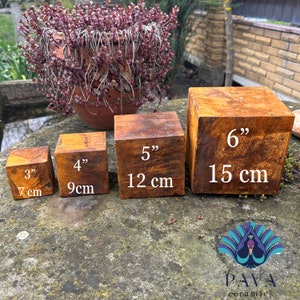Handmade Rusty Metal Cubes Set – Minimalist Garden Sculpture, Modern ...