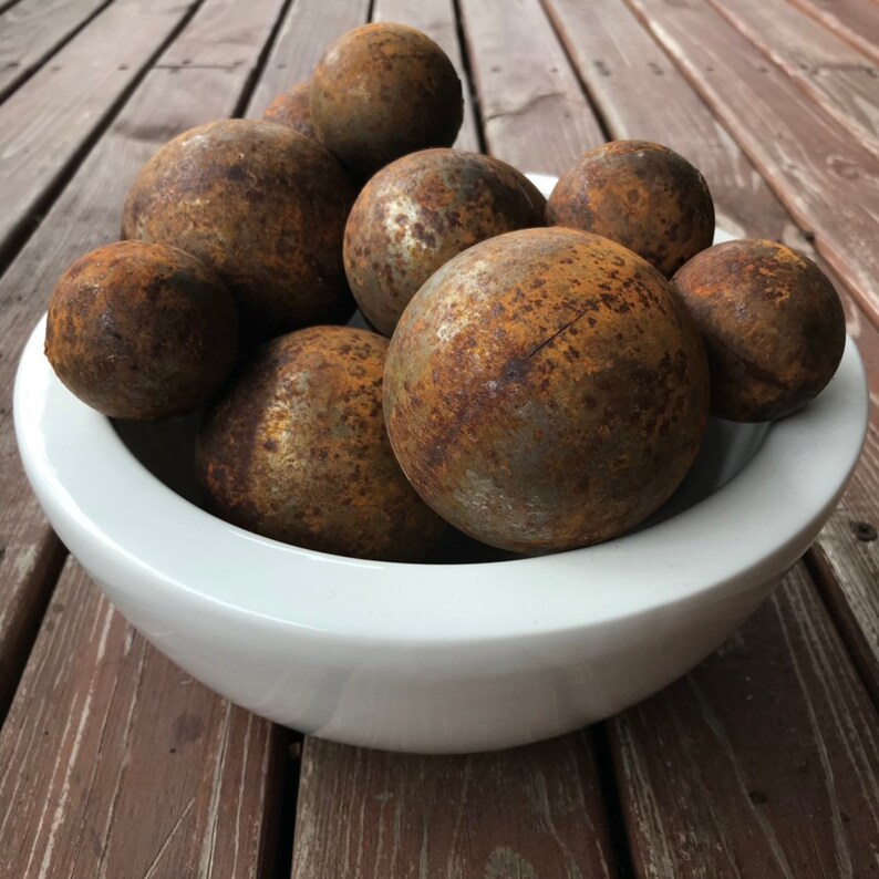 Garden Decor Garden Art Rusty Metal Ball Rusty Decor Big | Etsy