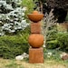 Simple Shapes Rusty Metal Modern Art - Minimalistic Totem Sculpture for ...
