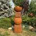 Simple Shapes Rusty Metal Modern Art - Minimalistic Totem Sculpture for ...