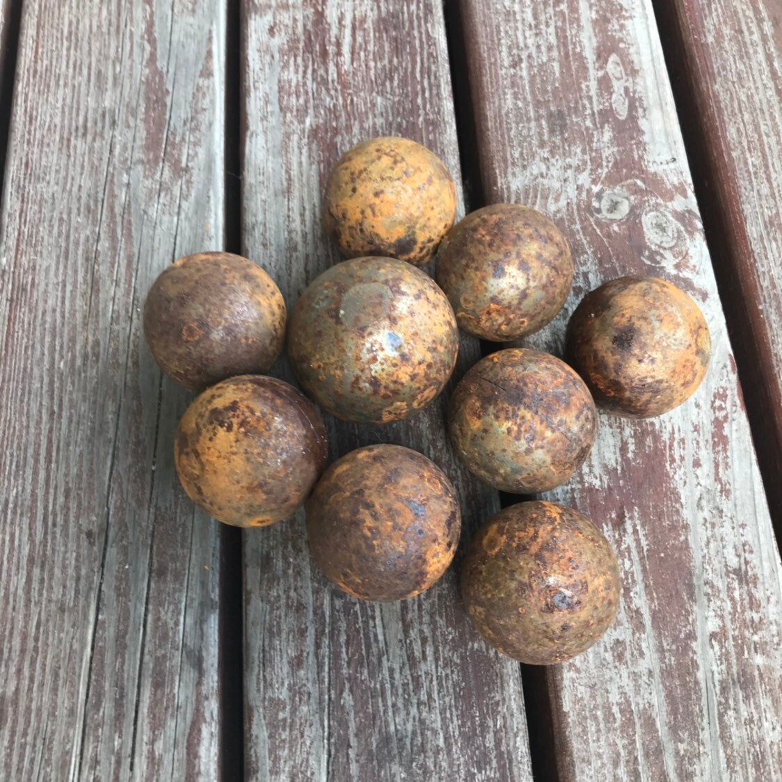 Set of 9 Rusty Metal Balls Garden Decor Garden Art Rusty - Etsy