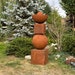 Simple Shapes Rusty Metal Modern Art - Minimalistic Totem Sculpture for ...