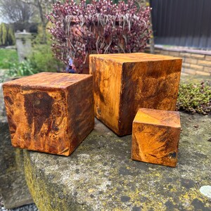 Zen Rusty Metal Cubes Set Outdoor Garden Decor - Minimalist Home Decor ...