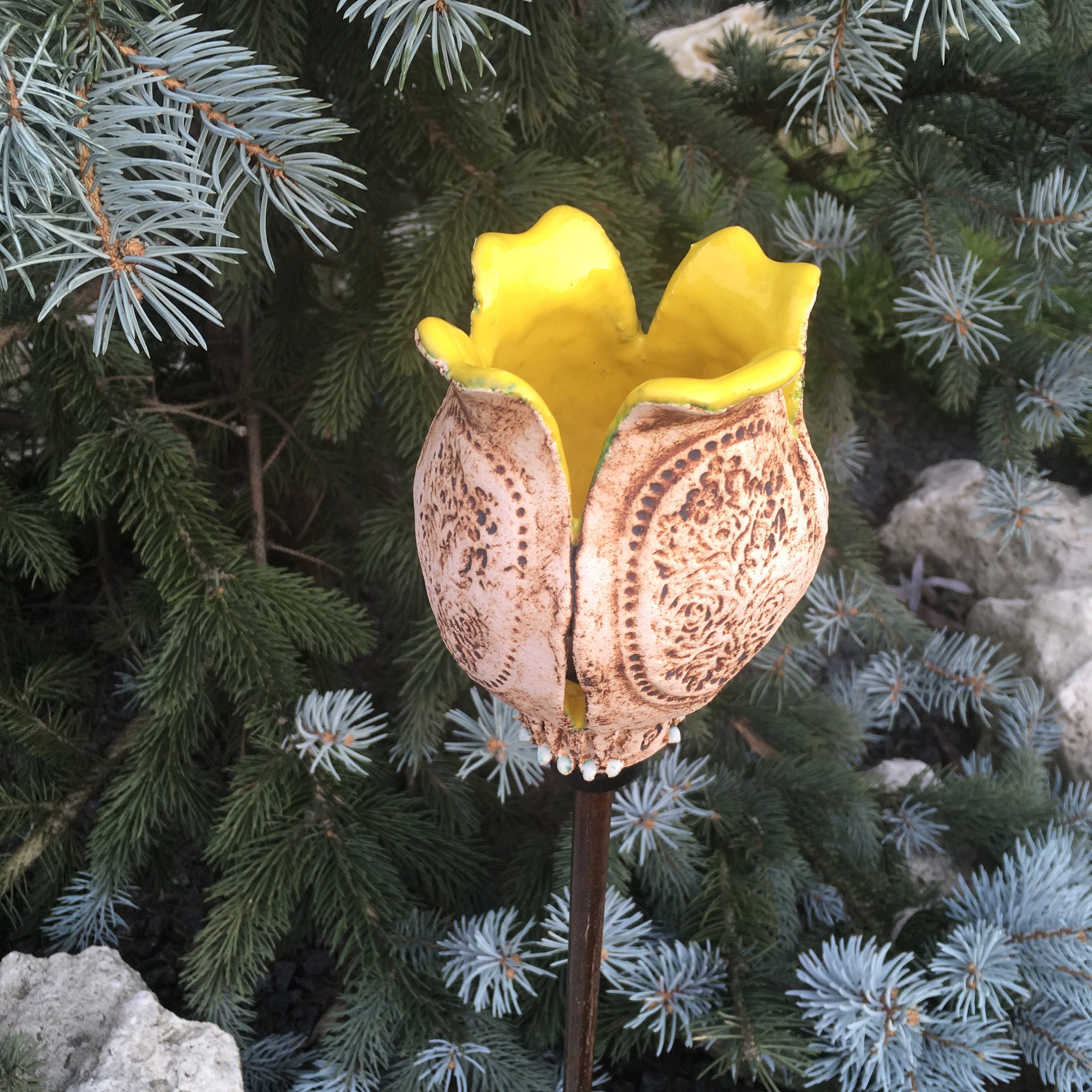 Garden Stakes Garden Sculpture Farmhouse Decor Garden Art - Etsy