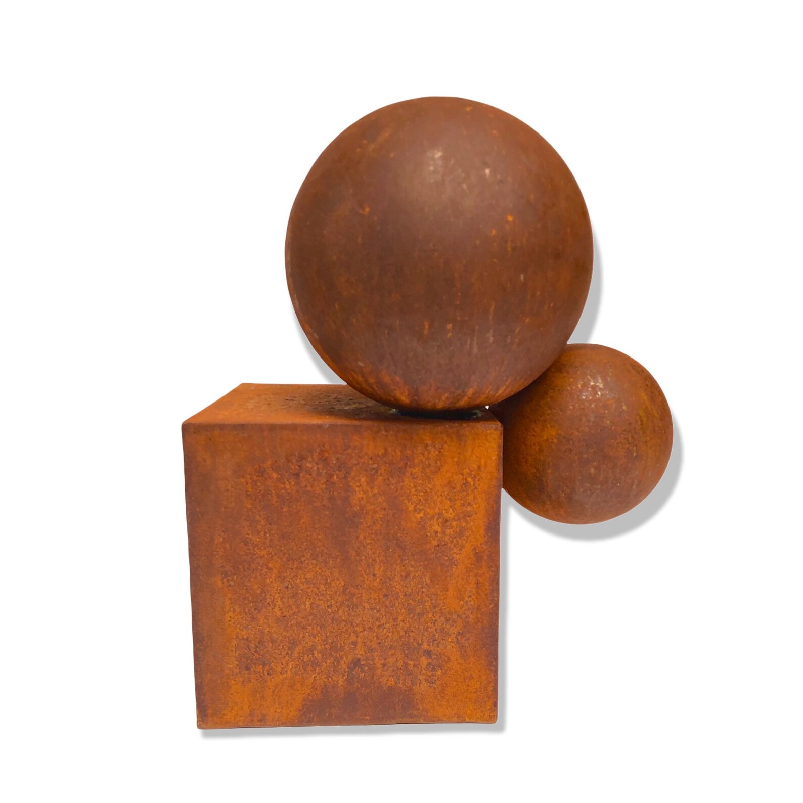 Minimalistic Rusty Sculpture, Modern Metal Home Decor, Rustic Metal Art ...