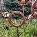 Set of 8 Rusty Metal Garden Stakes Rusty Garden Finials - Etsy UK