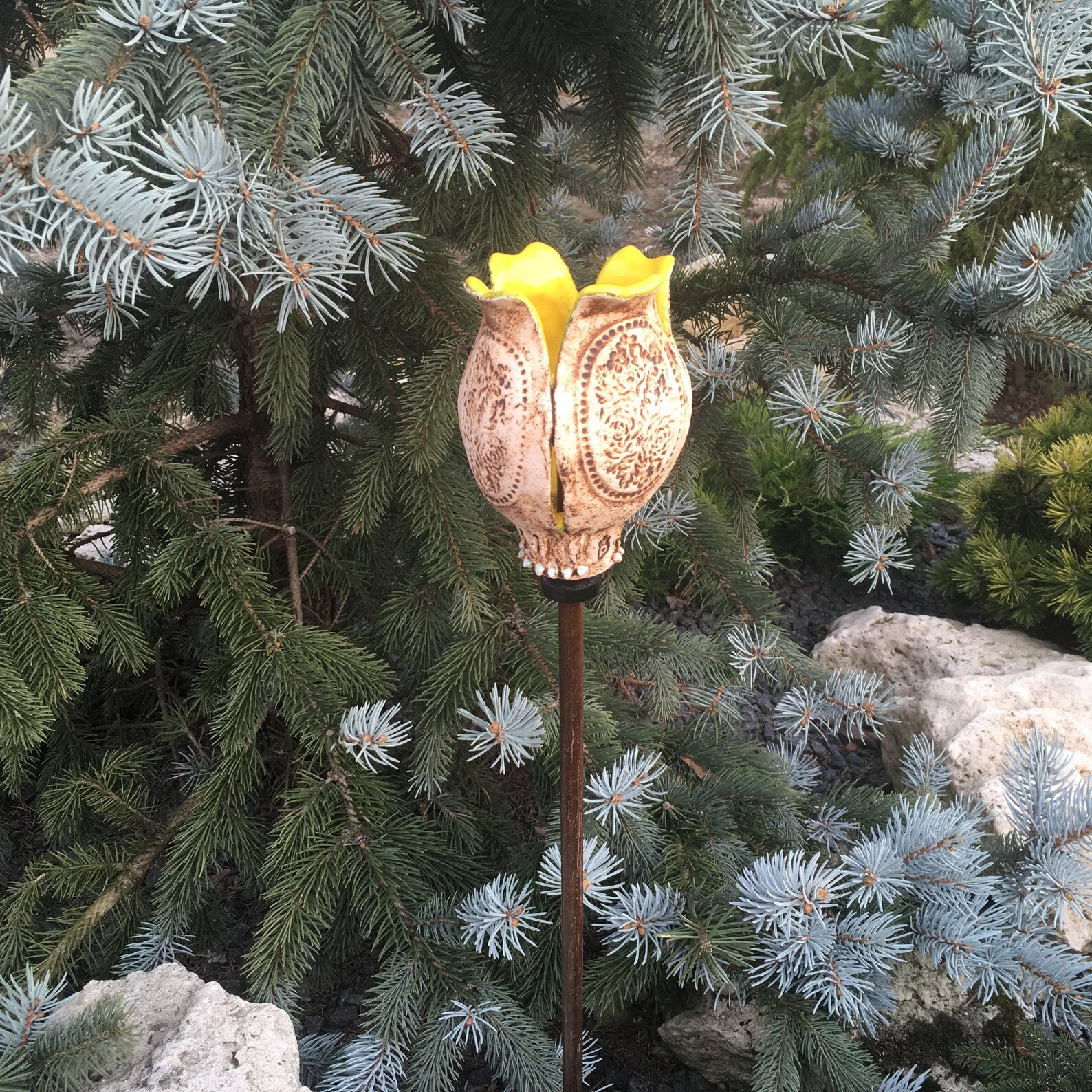 Garden Stakes Garden Sculpture Farmhouse Decor Garden Art - Etsy