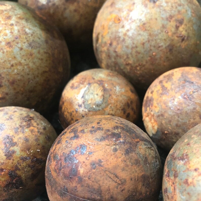 Rusty Metal Balls Set, Garden Art Decor, Metal Garden Sphere, Outdoor ...