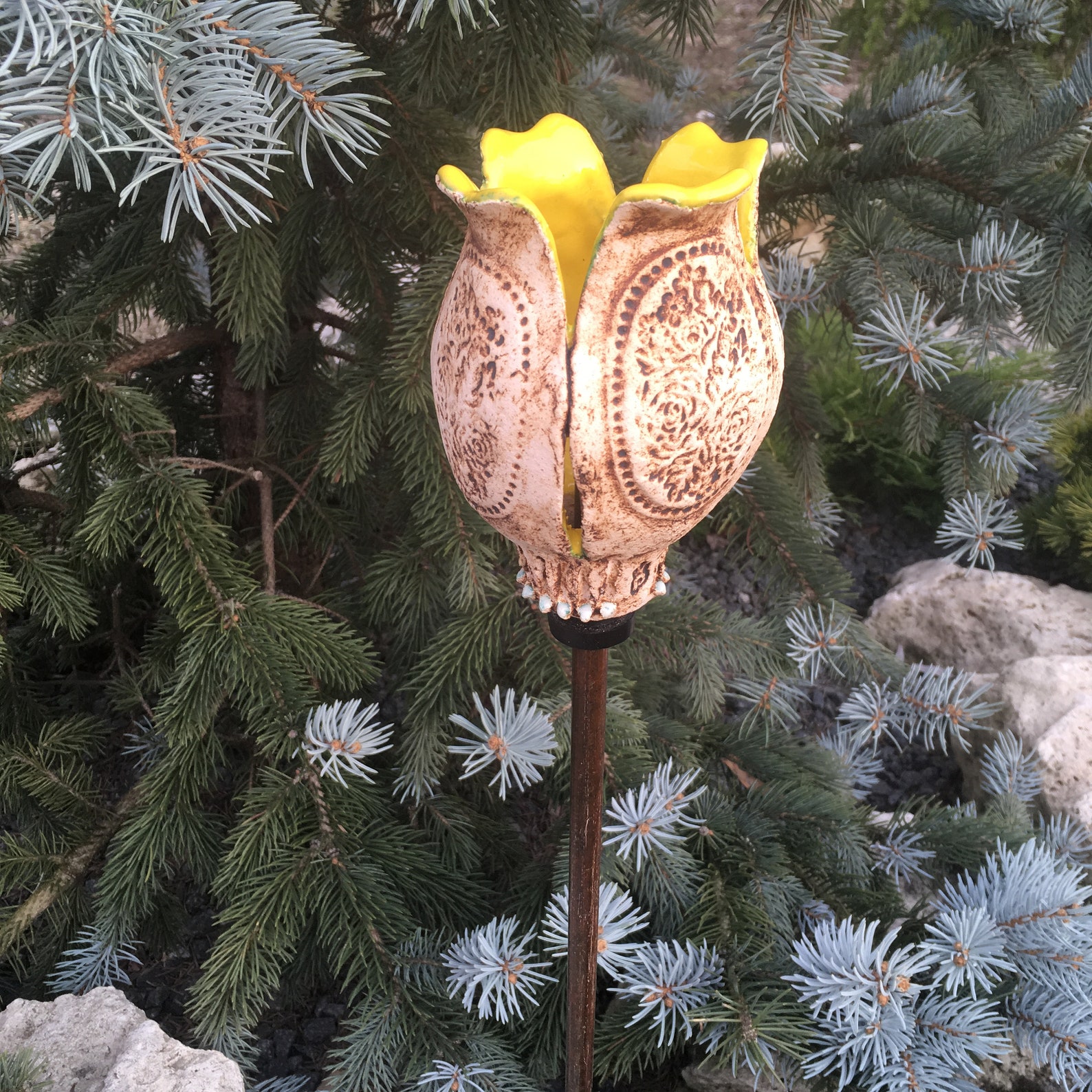 Garden Stakes Garden Sculpture Farmhouse Decor Garden Art - Etsy