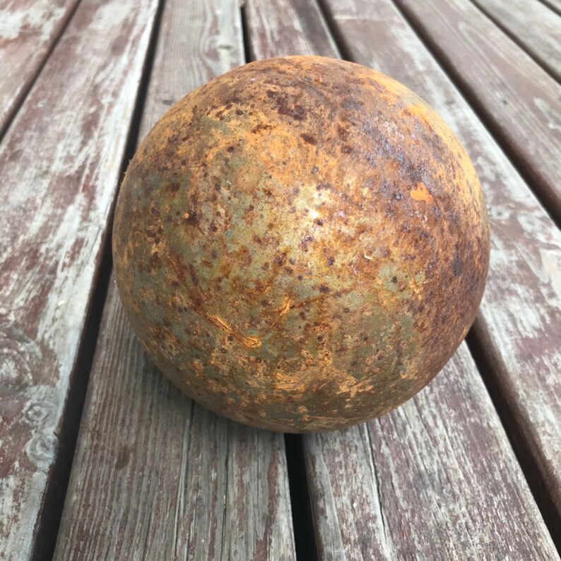 Big 6 Rusty Metal ball Garden decor Garden art Rusty | Etsy