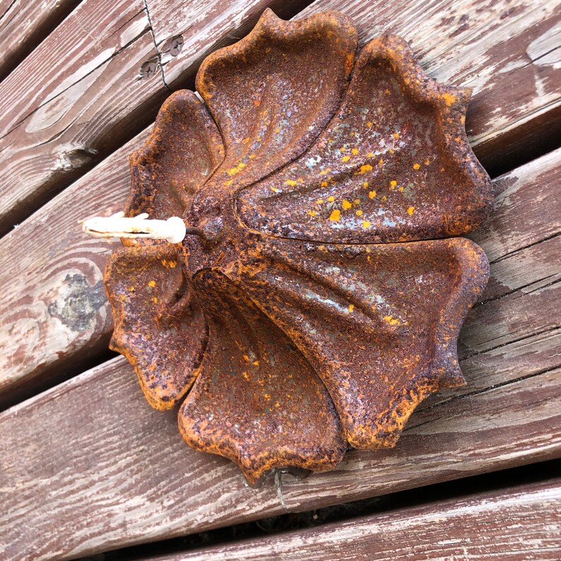 Boho Wall Art Rusty Metal Wall Decor Rusty Metal Flower - Etsy