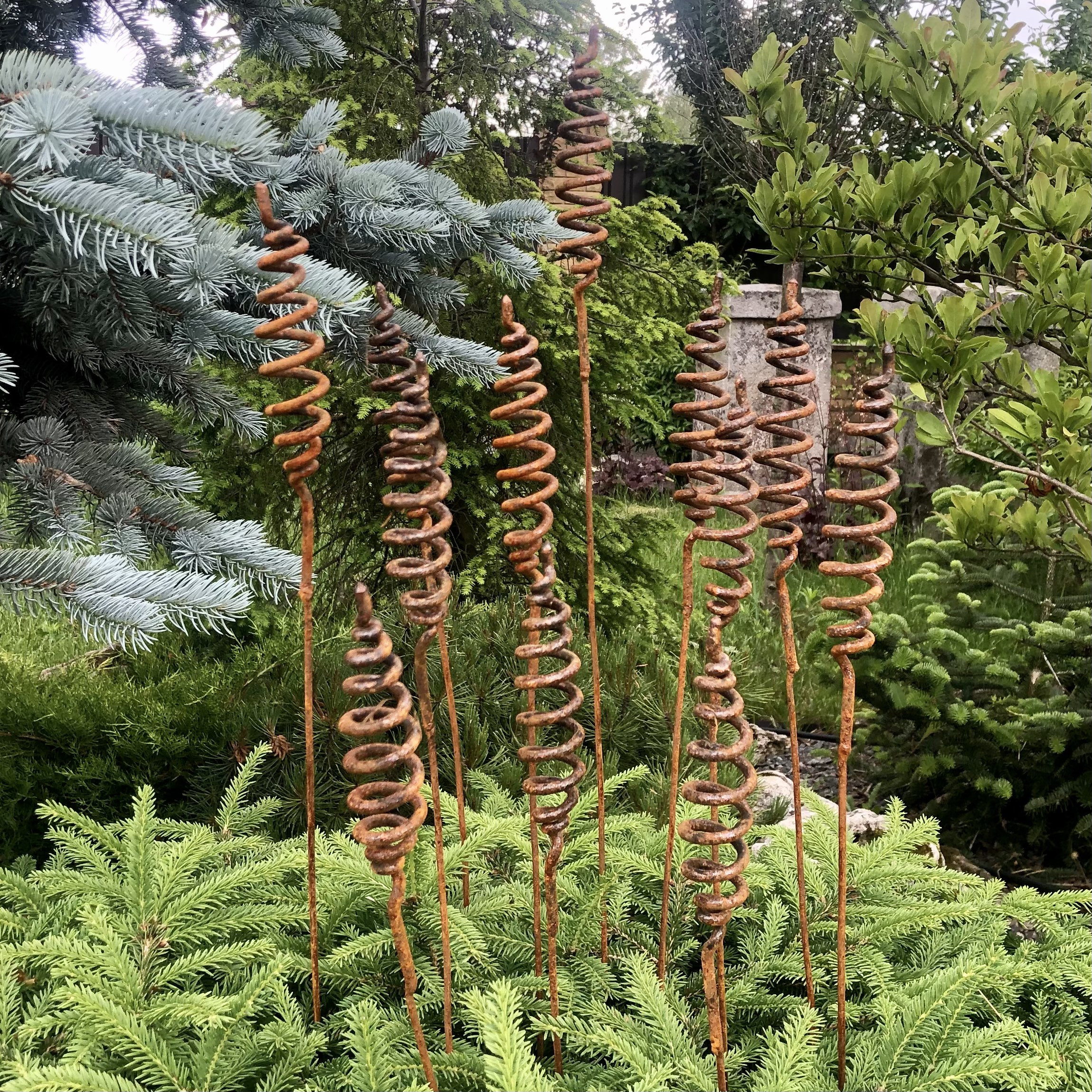 Rusty Flowers Set of 12 Flowers Garden Decor Metal Garden | Etsy