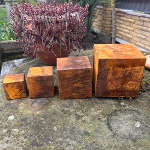 Handmade Rusty Metal Cubes Set – Minimalist Garden Sculpture, Modern ...